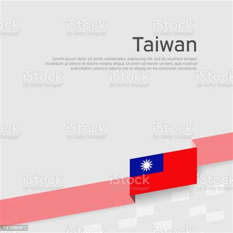 대만 국기 배경 중화민국 국가 애국 대만 배너 커버 흰색 배경에 대만의 리본 색상 플래그 국가 포스터 비즈니스 소책자 벡터