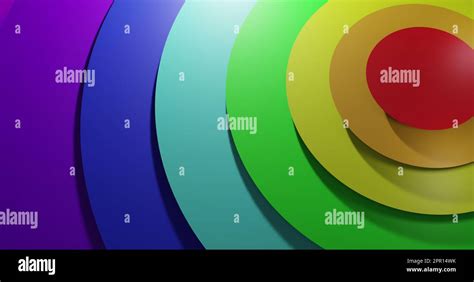 Image Of Colourful And Multiple Circles In Row Stock Photo Alamy