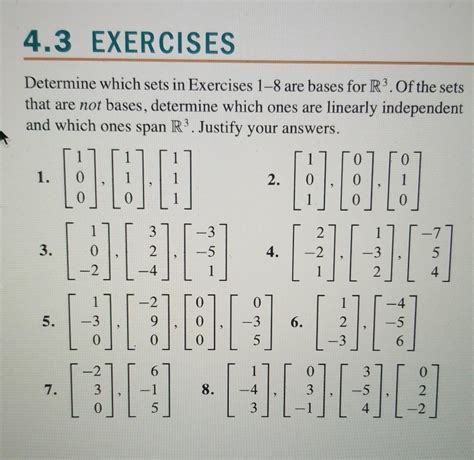 Solved EXERCISES Determine Which Sets In Exercises Chegg Com