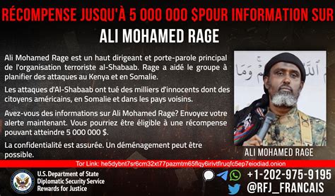 Ali Mohamed Rage Rewards For Justice