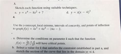 Solved Sketch Each Function Using Suitable Techniques A Y