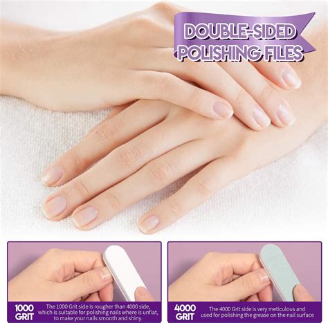 12 Pcs Nail Files And Buffer Block Set Fandamei Cuticle Nippers With 100 180 Emery Boards Nail