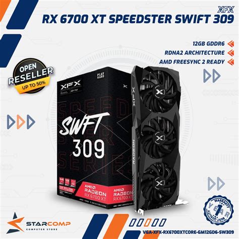 Jual XFX Radeon RX 6700 XT 12GB GDDR6 SPEEDSTER SWIFT 309 BLACK RX6700XT Shopee Indonesia