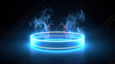세련된 미래지향적 디자인 흰색 빛나는 밝은 배경에 3d 연기가 있는 생동감 넘치는 네온 원 연기 배경 하얀색 배경 설계