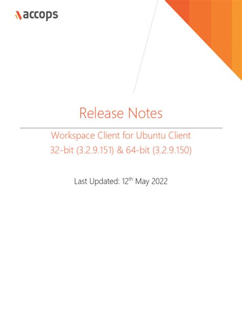 Workspace Linux Client 329150 329151 Releasenotes Pdf 64