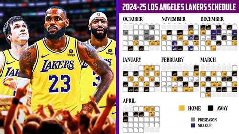 2024 25 Los Angeles Lakers Game Schedule Youtube