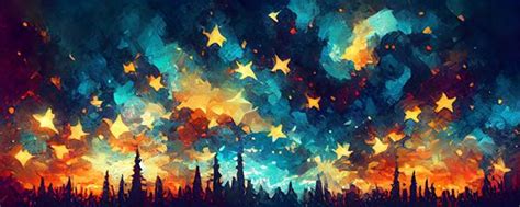 تصویر پس زمینه با الهام از نقاشی ونسان ون گوگ شب مهتابی پس زمینه انتزاعی ماه درخشان و آسمان