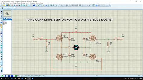 Rangkaian Driver Motor Dengan Konfirgurasi H Bridge Mosfet Youtube