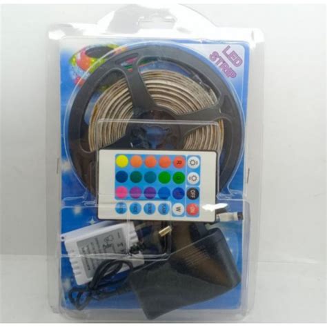 Jual Lampu Led Strip Rgb Ip Warna Remot Komplit Set Adaptor V M Shopee Indonesia