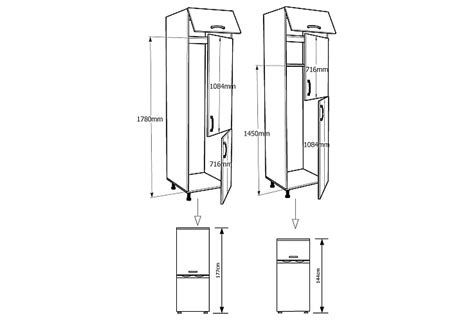 Колонен шкаф за вграден хладилник In Friz 2v пясък мат • Модулна кухня