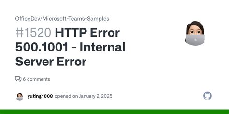 Error 5001001 Internal Server Error · Issue 1520 · Officedev