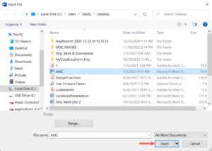 How To Insert A Word Document Into Another Word Document