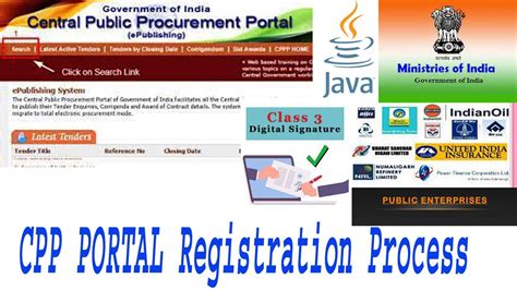 E Tender Registration I E Procurement I Cpp Portal I Cpp Portal Dsc