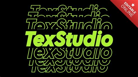 TexStudio Text Style Effects Generator