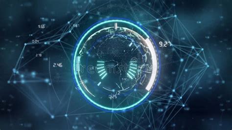 Digital Globe With Data Points And Network Connections Animation Stock Footage Video Of