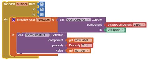dynamically add labels in for loop mit app inventor help mit app