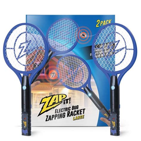 Zap It Bug Zapper Rechargeable Bug Zapper Racket Electric Fly Swatter Mosquito Zapper 4 000
