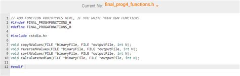 write a program that reads two input files and uses