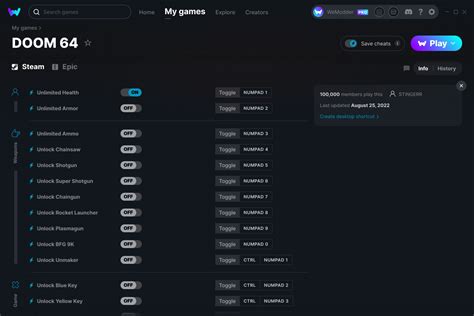 Doom 64 Cheats And Trainer For Steam Trainers Wemod Community