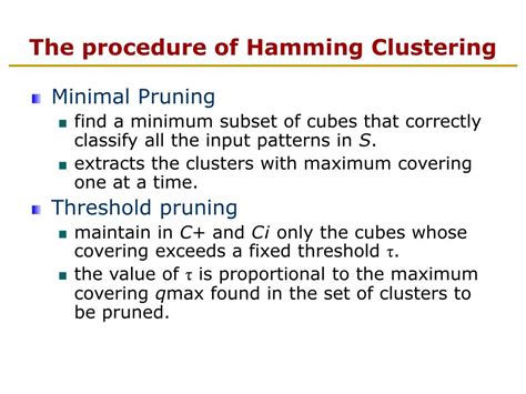 Ppt Hamming Clustering A New Approach To Rule Extraction Powerpoint