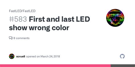 First And Last LED Show Wrong Color Issue FastLED FastLED GitHub
