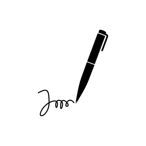 Signature Vector Icon 10030514 Vector Art At Vecteezy
