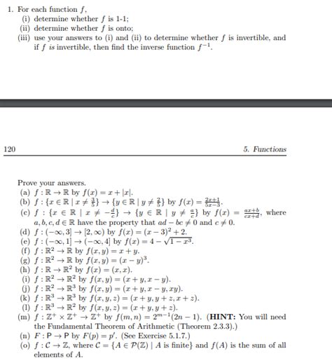 Solved For Each Function F I Determine Whether F Is
