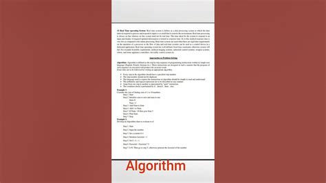 🔥c Language Alogorithm And Components Of A Computer Notes Shortvideo Cprogramming 🔥 Youtube