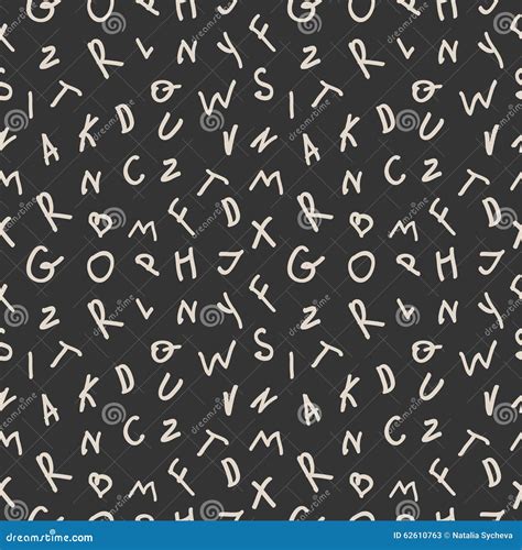 Modern Seamless Pattern Letters Stock Vector Illustration Of Ornate