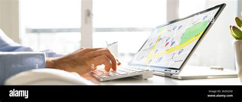 GPS Location Map Search Online Stock Photo Alamy