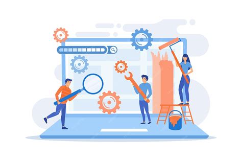 Premium Vector Technical Support Programming And Coding Website Maintenance Website