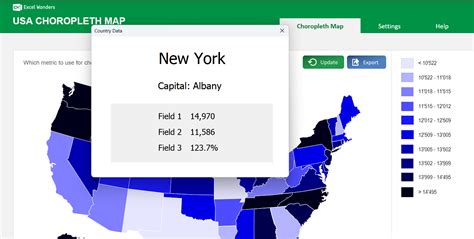 Usa Choropleth Map Excel Template Excel Wonders
