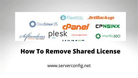How To Remove Shared License From Server Cpanel Imunify365 Plesk Lightspeed Cloud Linux