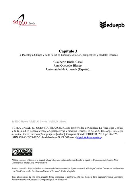 Pdf La Psicología Clínica Y De La Salud En España Evolución