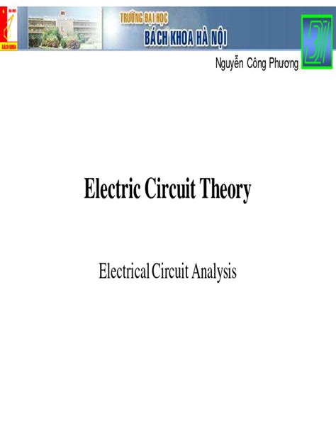 04 Electrical Circuit Analysis 2023mk Pdf Electrical Network