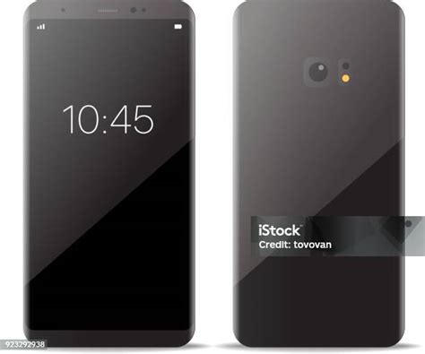 현대 Frameless 스마트폰 흰색 배경에 고립입니다 벡터 평면 디자인 요소 광고에 대한 스톡 벡터 아트 및 기타 이미지 광고 그래픽 사용자 인터페이스 등 Istock