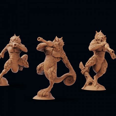 Dnd Chameleon Blowpipe Warriors X3 Great For Wargaming And Etsy