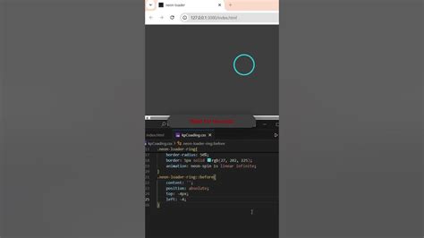 Neon Loading Animation Using Html And Css 🔥💡 Shotrs Html Css Htmlcssjavascript