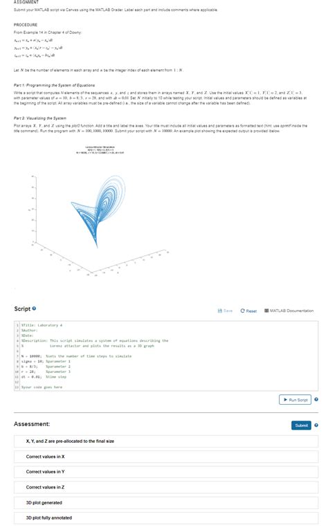 Solved Assignment Submit Your Matlab Script Via Canvas Using