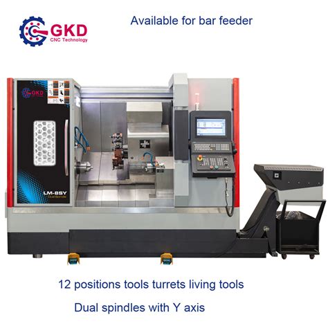 8 Station Paragati Turret Hydraulic Tailstock Fanuc Controller Slant Bed Lathe Double Spindles