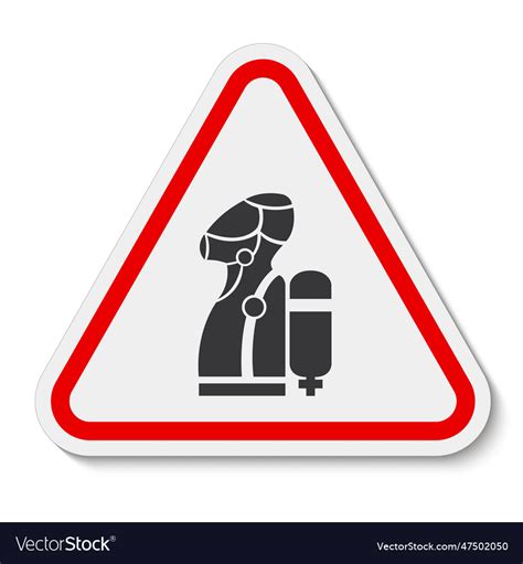 Wear Scba Self Contained Breathing Apparatus Vector Image