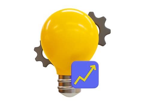3d Minimal Lightbulb And Cogwheel Gears In A Lightbulb Innovation Icon Light Bulb With A