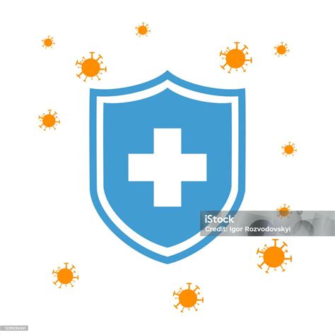 Logo Ikon Vektor Sistem Kekebalan Tubuh Perlindungan Terhadap Virus
