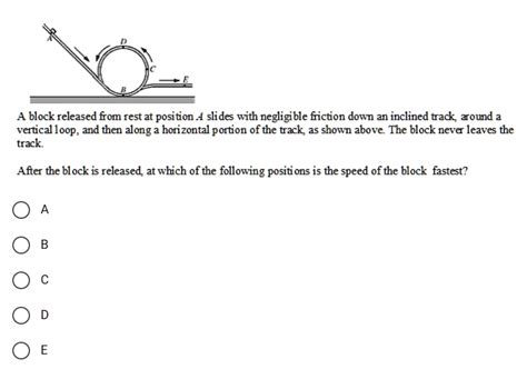 Solved A Block Released From Rest At Position Slides With Negligible