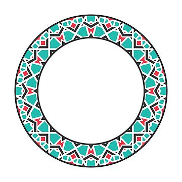 Vector Asian Tribal Circular Frame Muslim Background Circular Vector Muslim Background