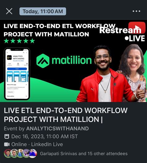 Anand Jha On Linkedin Matillion Etltools Etl Dataengineer