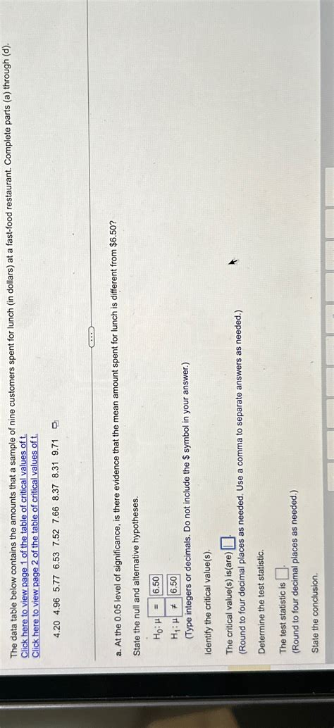 Solved The Data Table Below Contains The Amounts That A Sample Of Nine 1 Answer