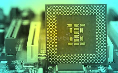 Cpu Pins And Circuit Mother Board Stock Photo Image Of Card Power 127572636