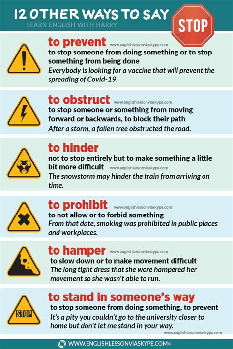 12 Other Ways To Say Stop In English • Learn English With Harry 👴