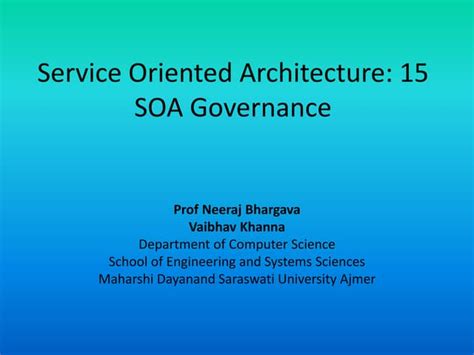 Soa 15 Soa Governance Pdf